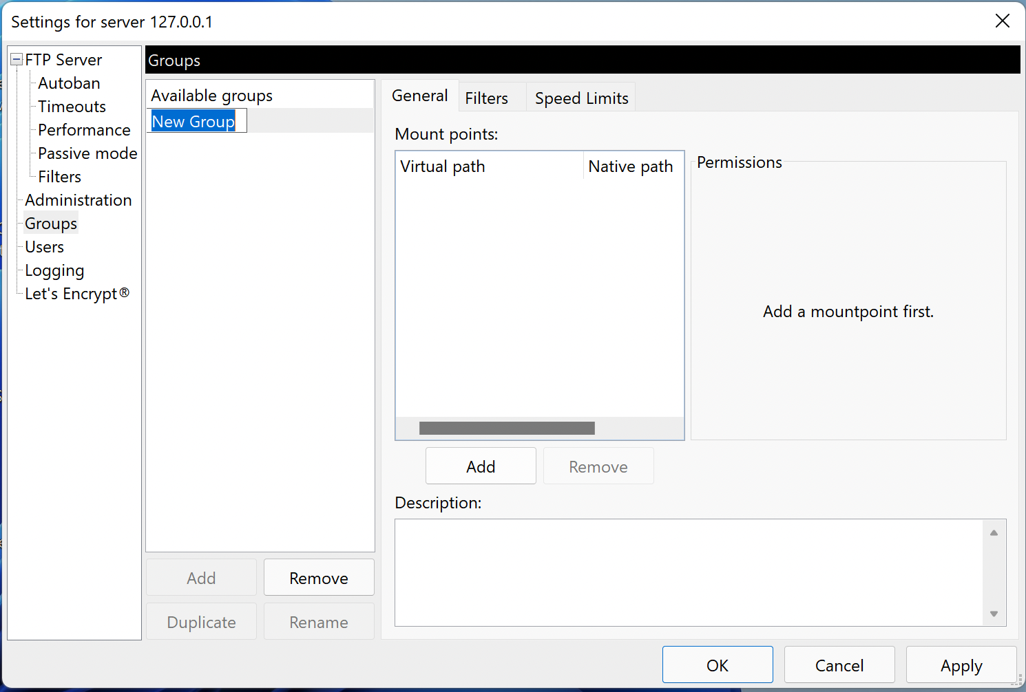 FileZilla Server Group Panel FileZilla Pro
