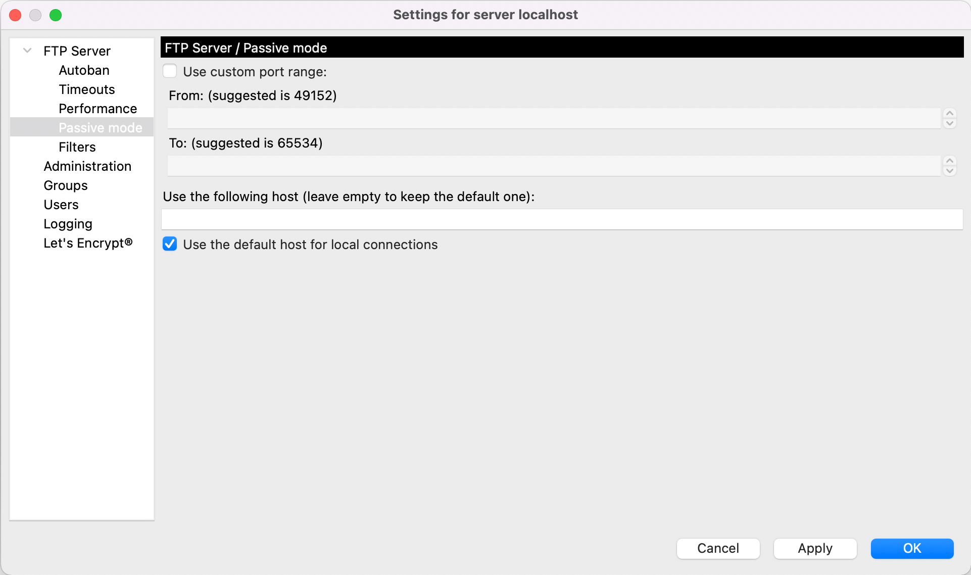 FileZilla Server Passive Mode FileZilla Pro